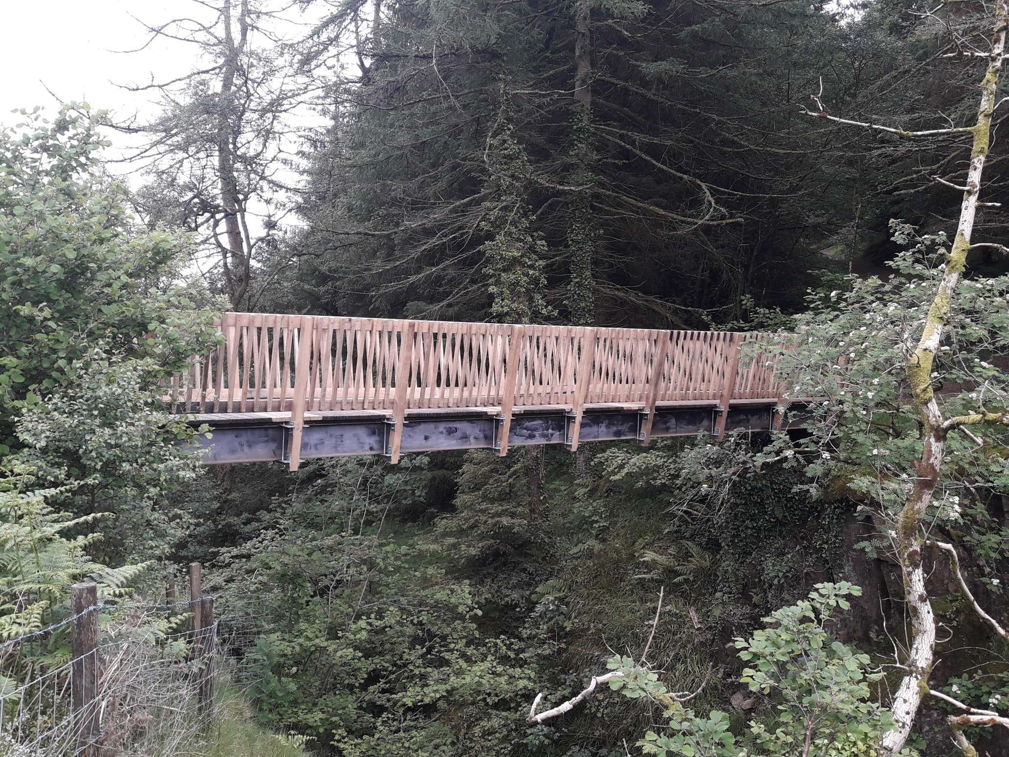 Natural Resources Wales / Cwm Car bridge reopens to Taff Trail enthusiasts